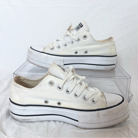 Converse | Shoes | Converse White Platform Sneakers | Poshmark